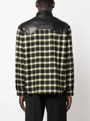 Versace Checked-panel Shirt Jacket