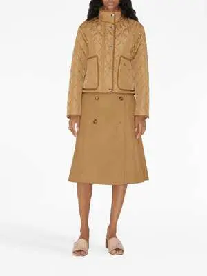 Burberry Belted Cotton Skirt