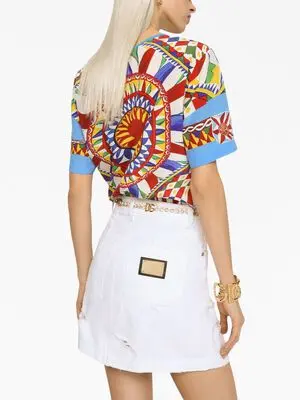 Dolce & Gabbana Distressed Denim Mini Skirt