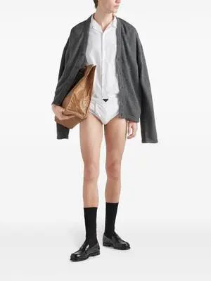 Prada Triangle-logo Cotton Shirt