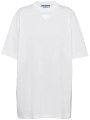 Prada Triangle-logo Jersey T-shirt