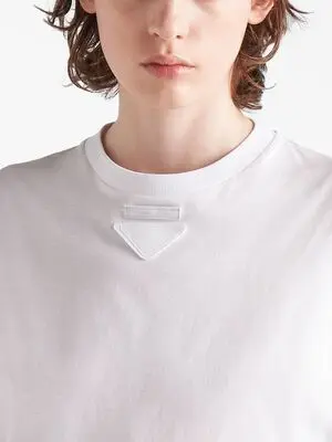 Prada Triangle-logo Jersey T-shirt