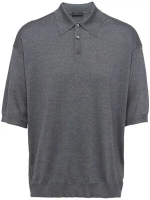 Prada Silk Polo Shirt