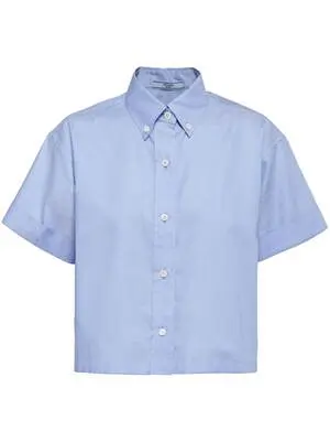 Prada Logo-embroidered Oxford Shirt