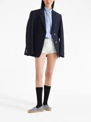 Prada Logo-embroidered Oxford Shirt
