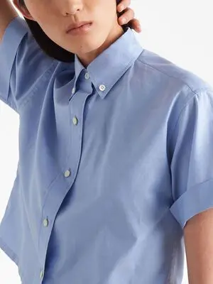 Prada Logo-embroidered Oxford Shirt
