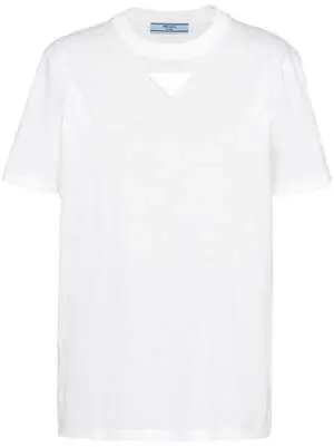 Prada - Triangle-logo Jersey T-shirt