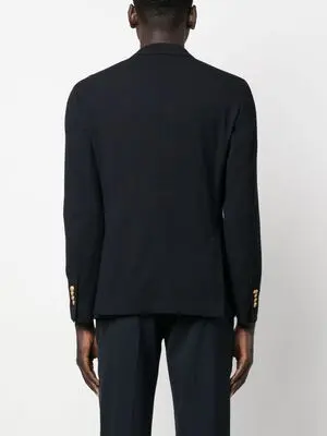 LARDINI Double-breasted Textured Blazer
