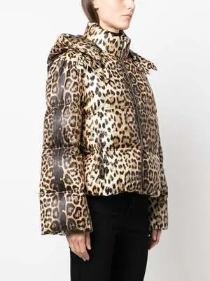 Roberto Cavalli Leopard-print Padded Jacket