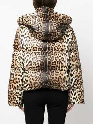 Roberto Cavalli Leopard-print Padded Jacket