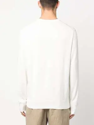 Polo Ralph Lauren Embroidered-logo Cotton-cashmere Blend Jumper - White
