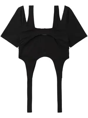 HELIOT EMIL Arid Harness Layered Top - Black