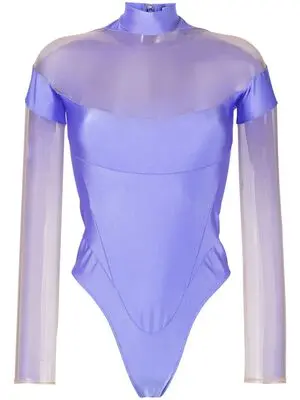 MUGLER Sheer Panelling Long-sleeved Body