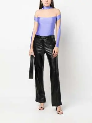 MUGLER Sheer Panelling Long-sleeved Body