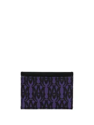 Amiri Monogram-print Leather Cardholder - Purple