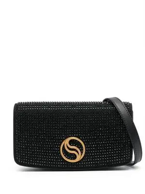 Stella McCartney Rhinestone-embellished Crossbody Bag - Black