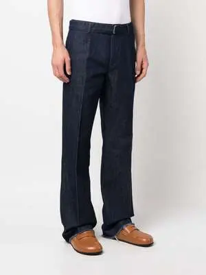 LANVIN Buckle-waist Straight-leg Jeans