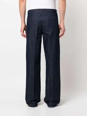 LANVIN Buckle-waist Straight-leg Jeans