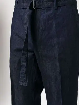 LANVIN Buckle-waist Straight-leg Jeans