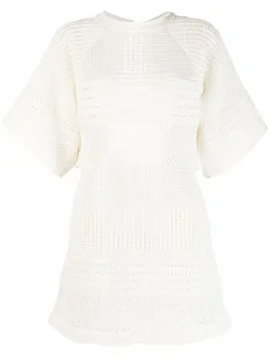 Stella McCartney Crochet Knit Minidress - White