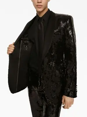 Dolce & Gabbana Sequin-embellished Suit - Black
