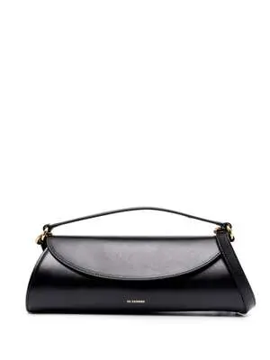 JIL SANDER Small Cannolo Shoulder Bag - Black