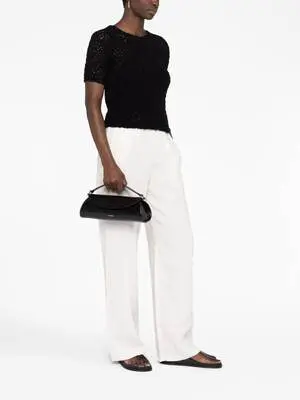 JIL SANDER Small Cannolo Shoulder Bag - Black