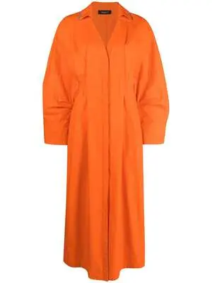 Fabiana Filippi V-neck Midi Dress - Orange