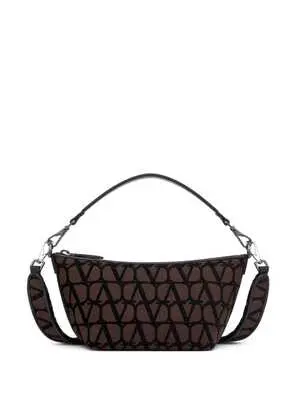 Valentino Garavani Valentino Garavani Toile Iconographe Shoulder Bag Brown