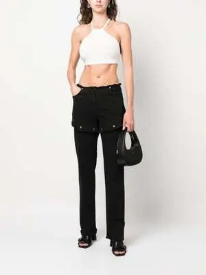 1017 Alyx 9sm Cropped Halterneck Knit Top - Neutrals