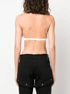 1017 Alyx 9sm Cropped Halterneck Knit Top - Neutrals