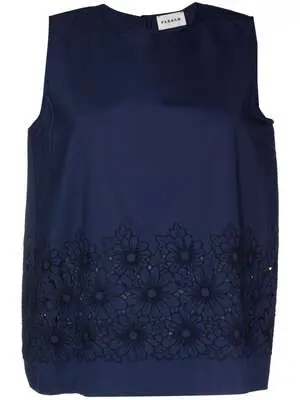 P.a.r.o.s.h Cut-out Detail Top - Blue