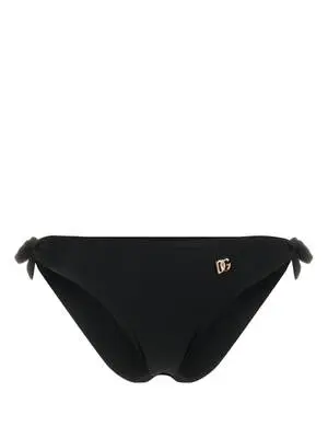 Dolce & Gabbana Logo-plaque Bikini Bottoms - Black