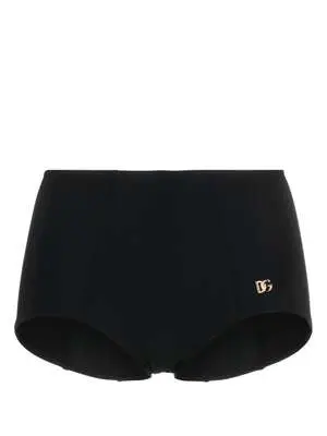 Dolce & Gabbana Logo-plaque Bikini Bottom - Black