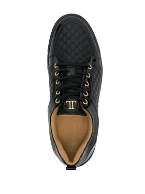 LEANDRO LOPES Quilted Low-top Sneakers - Black