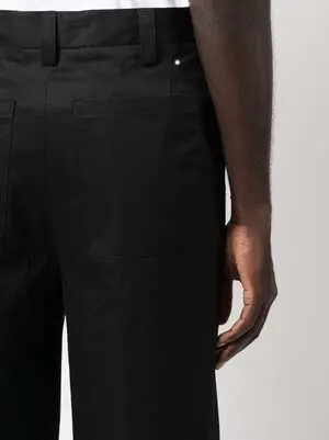 PT TORINO Pleated Cropped Trousers - Black