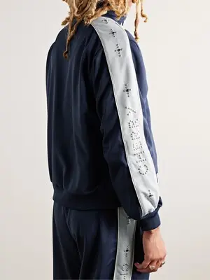 CHERRY LOS ANGELES Embellished Striped Tech-jersey Track Jacket