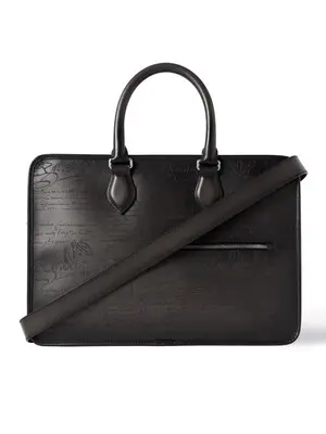 Berluti Un Jour Mini Scritto Leather Briefcase