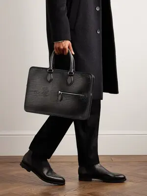 Berluti Un Jour Mini Scritto Leather Briefcase