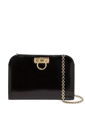 FERRAGAMO Diana Leather Clutch