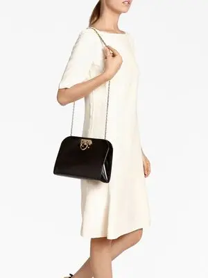 FERRAGAMO Diana Leather Clutch