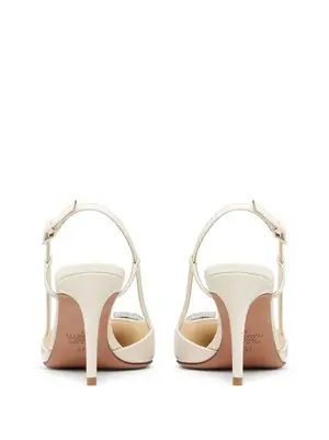Valentino Garavani Vlogo Signature Slingback Pumps 80mm - White