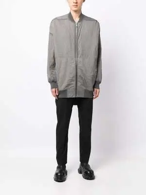 Rick Owens Grid-patterned Bomber Jacket