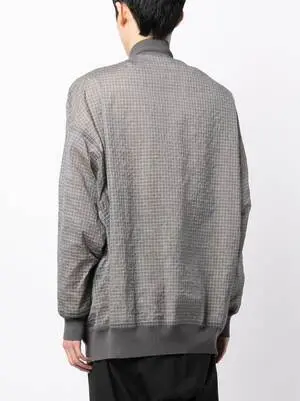 Rick Owens Grid-patterned Bomber Jacket
