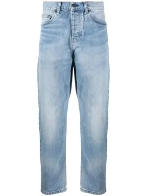 Carhartt Work In Progress Newel Logo-patch Straight-leg Jeans