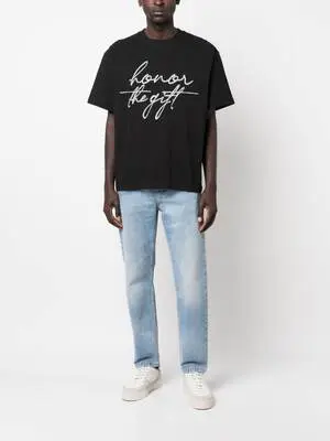 Carhartt Work In Progress Newel Logo-patch Straight-leg Jeans