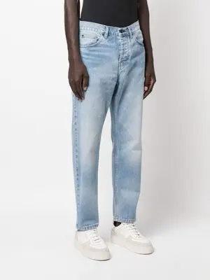Carhartt Work In Progress Newel Logo-patch Straight-leg Jeans