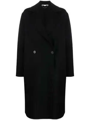 Stella McCartney Double-breasted Wool Coat - Black