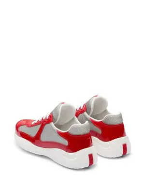 Prada America's Cup Biker Fabric Sneakers - Red