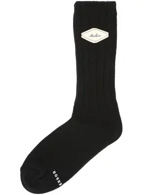 ADER ERROR Logo-patch Socks - Black